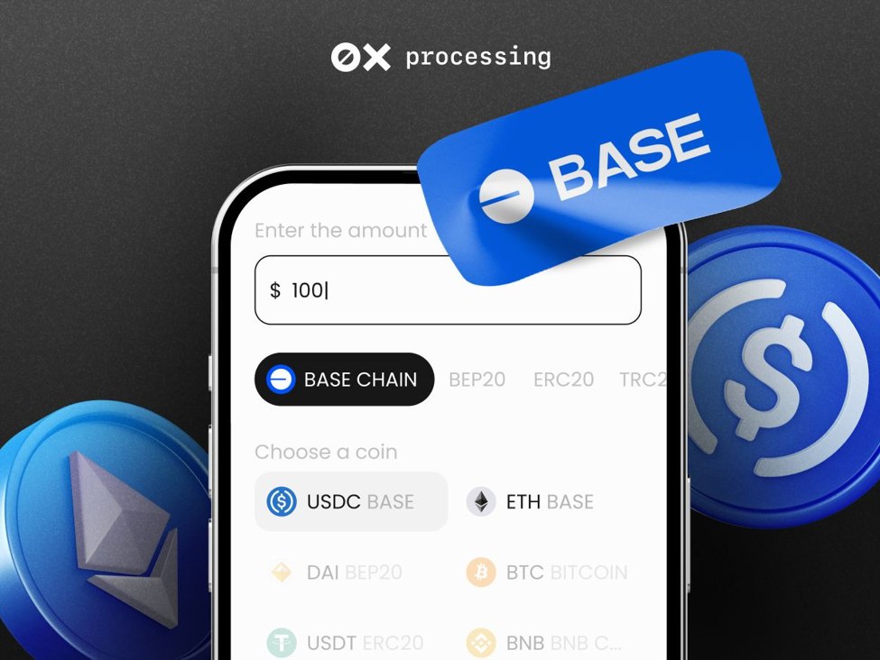 0xProcessing Now Supports ETH and USDC Launched on Base Chain | investingLive