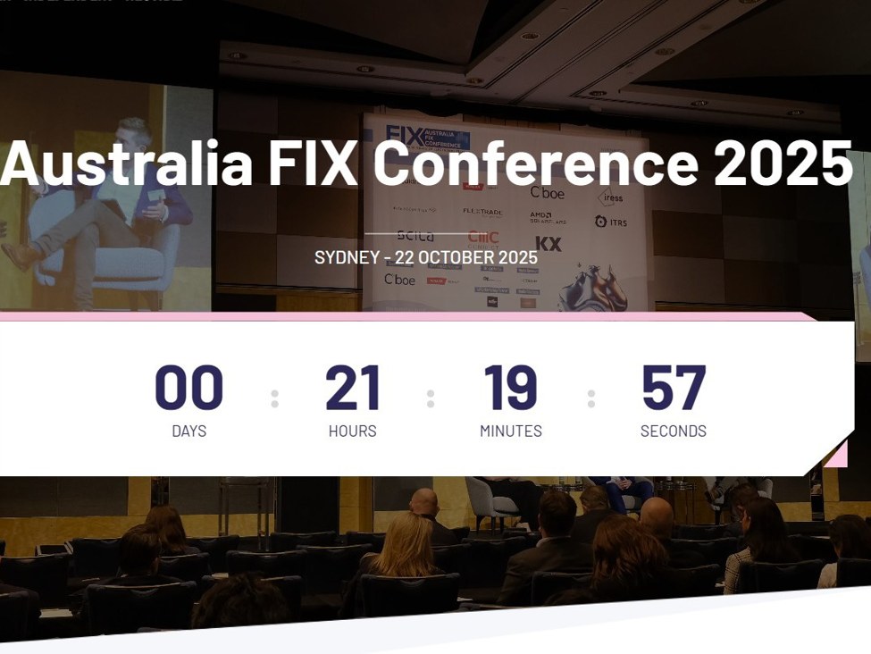 I'll be at the 'Australia FIX Conference 2025' on Wednesday, Sydney ...