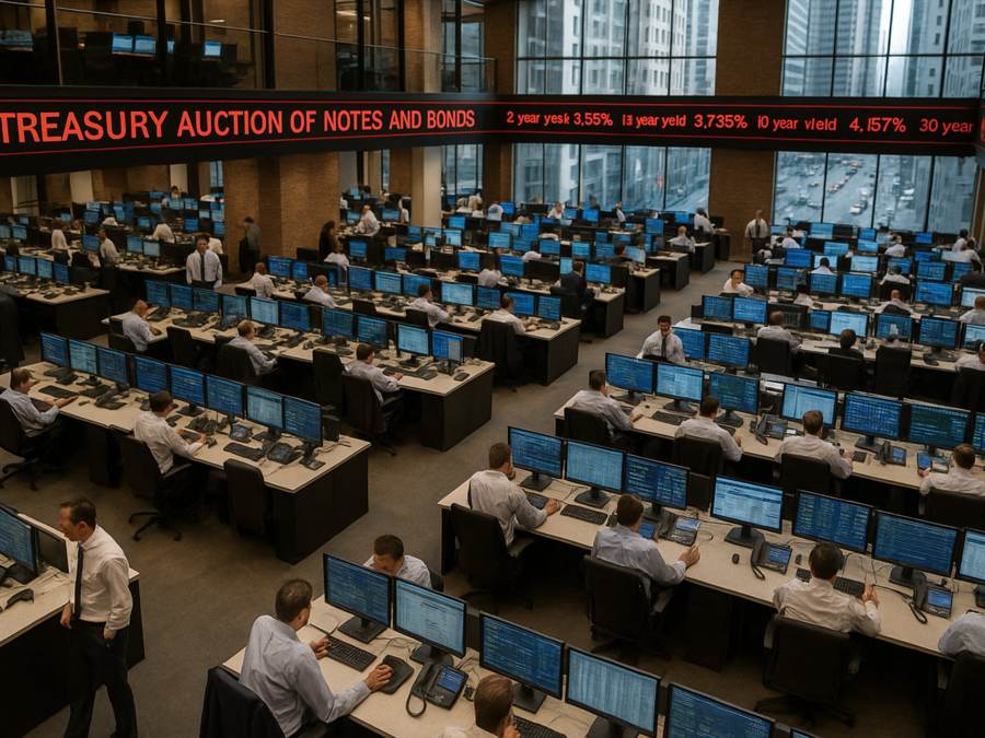 U.S. Treasury sells $70 billion of 5 year notes at a high yield of 3. ...