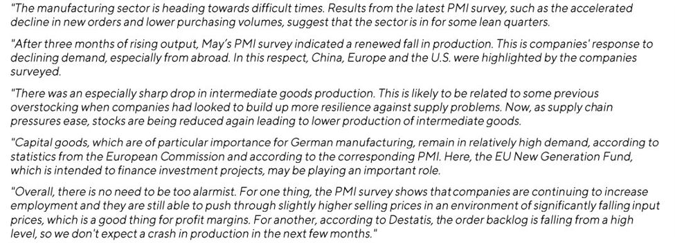 Germany May final manufacturing PMI 43.2 vs 42.9 prelim | investingLive