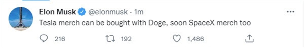 Elon Musk: Tesla merchandise can be bought with Doge. Soon SpaceX ...