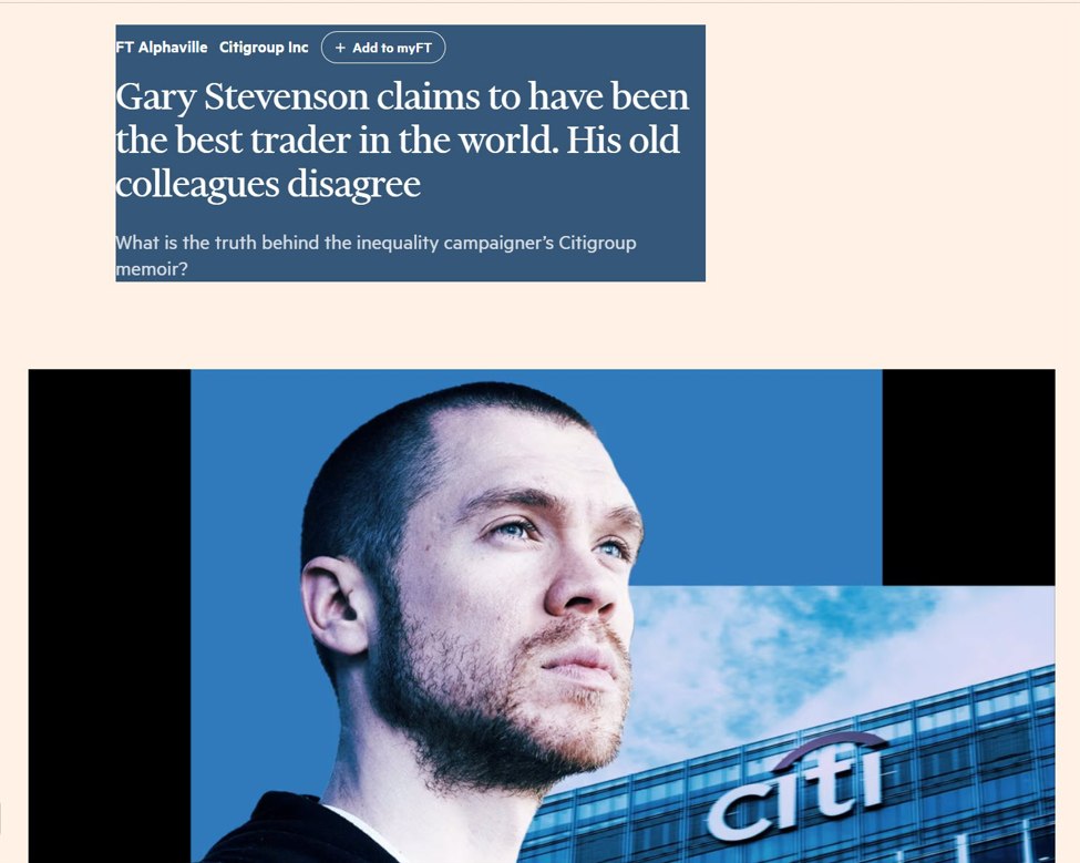 Was the CItigroup trader the best trader in the world? He thinks so ...