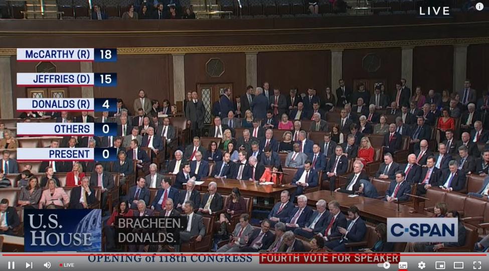 US House of Representatives begins fourth ballot voting for Speaker of ...