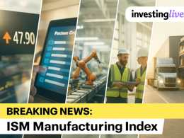 ISM Manufacturing index for April 52,7 vs 53.0 estimate | investingLive