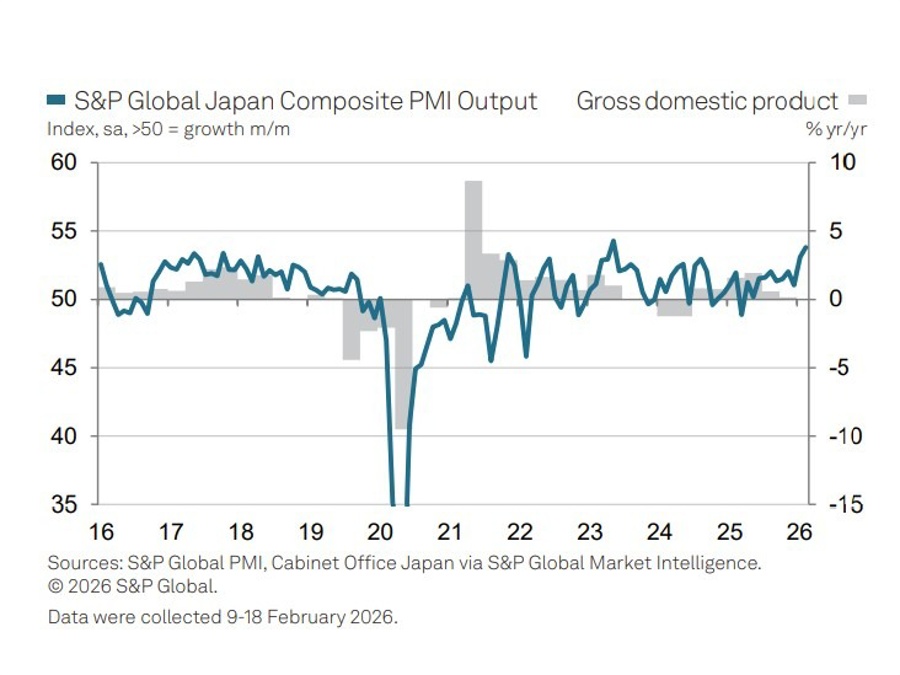 Japan flash PMIs rise in February; composite hits 53.8, exports surge ...