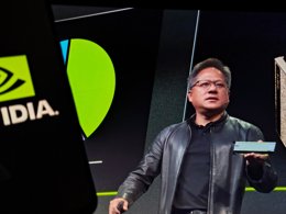 Nvidia's CEO Jenson Huang seen entering Speaker Johnson's office ...