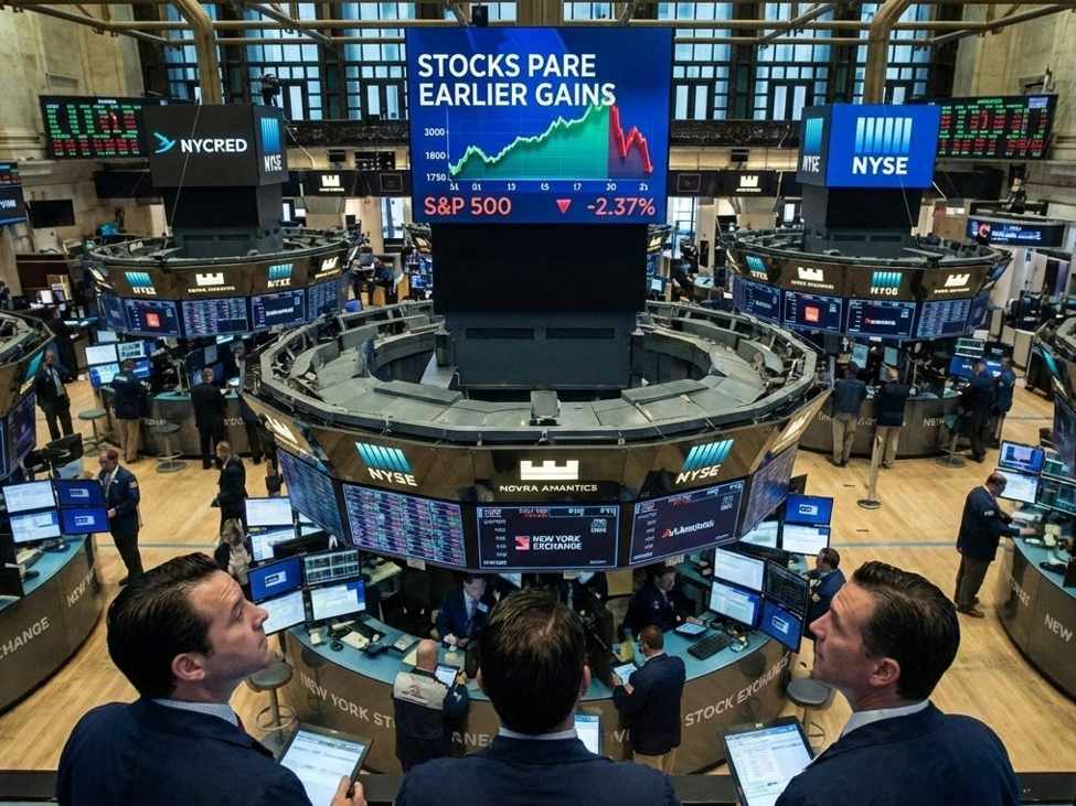 Major US stock indices are still higher but well off the high levels ...