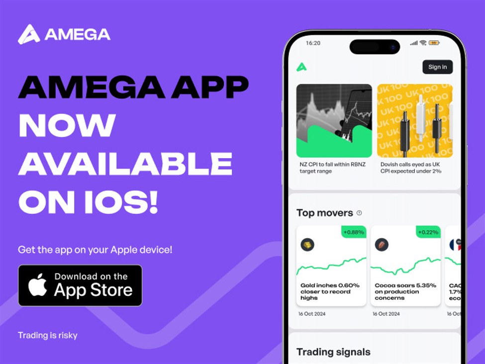 The Amega App Launches on iOS devices | investingLive
