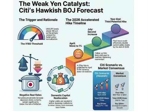 Citi flags risk of three BOJ hikes in 2026 if yen weakness persists ...