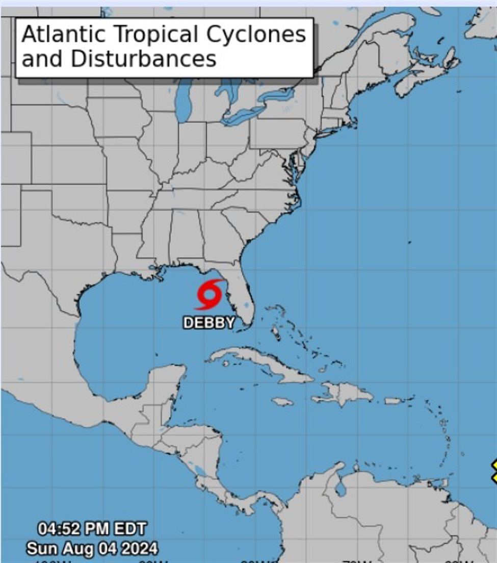 US NHC says Debby expected to become a hurricane Sunday night, slam ...
