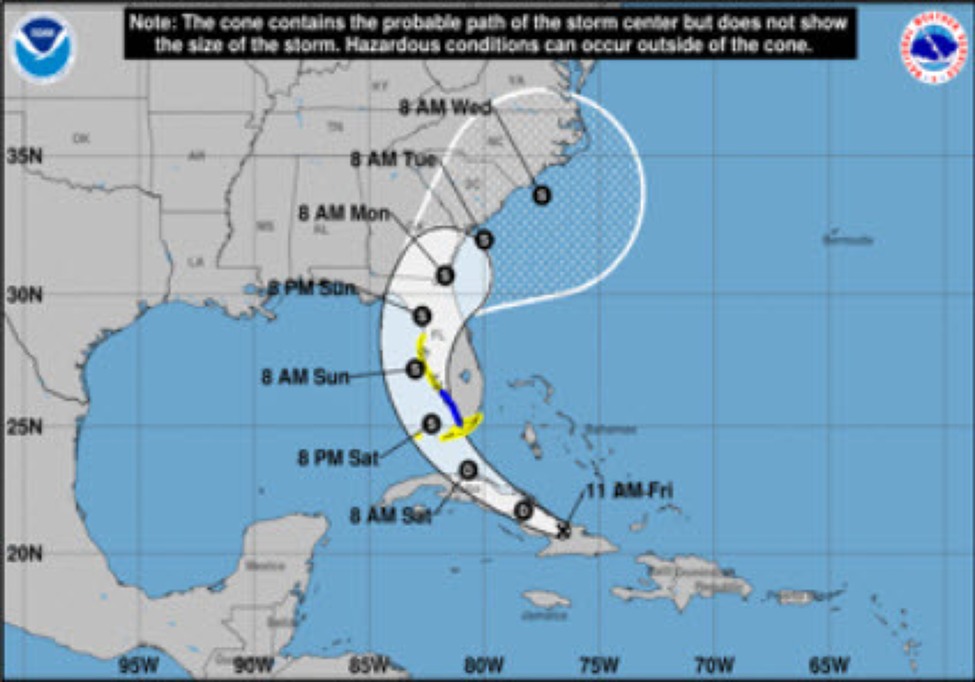 Tropical storm forecast to hit Florida this weekend | investingLive